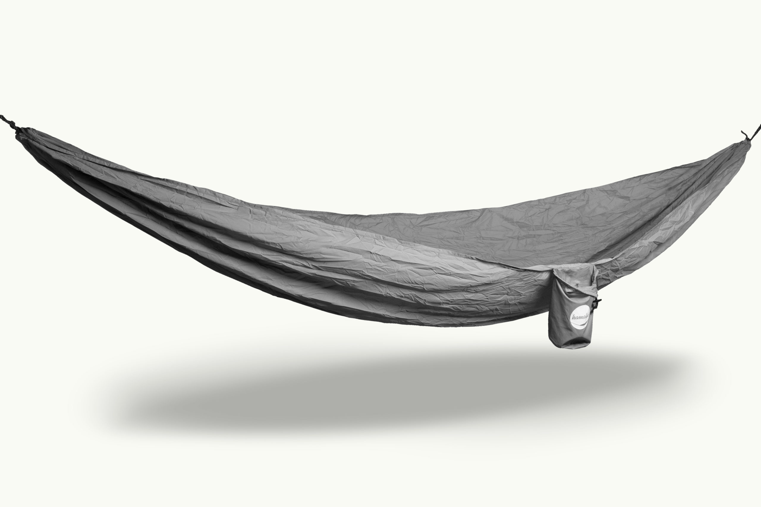 hamaka Ultraleicht-Hängematte im Bündel, Farbe ash (grau)