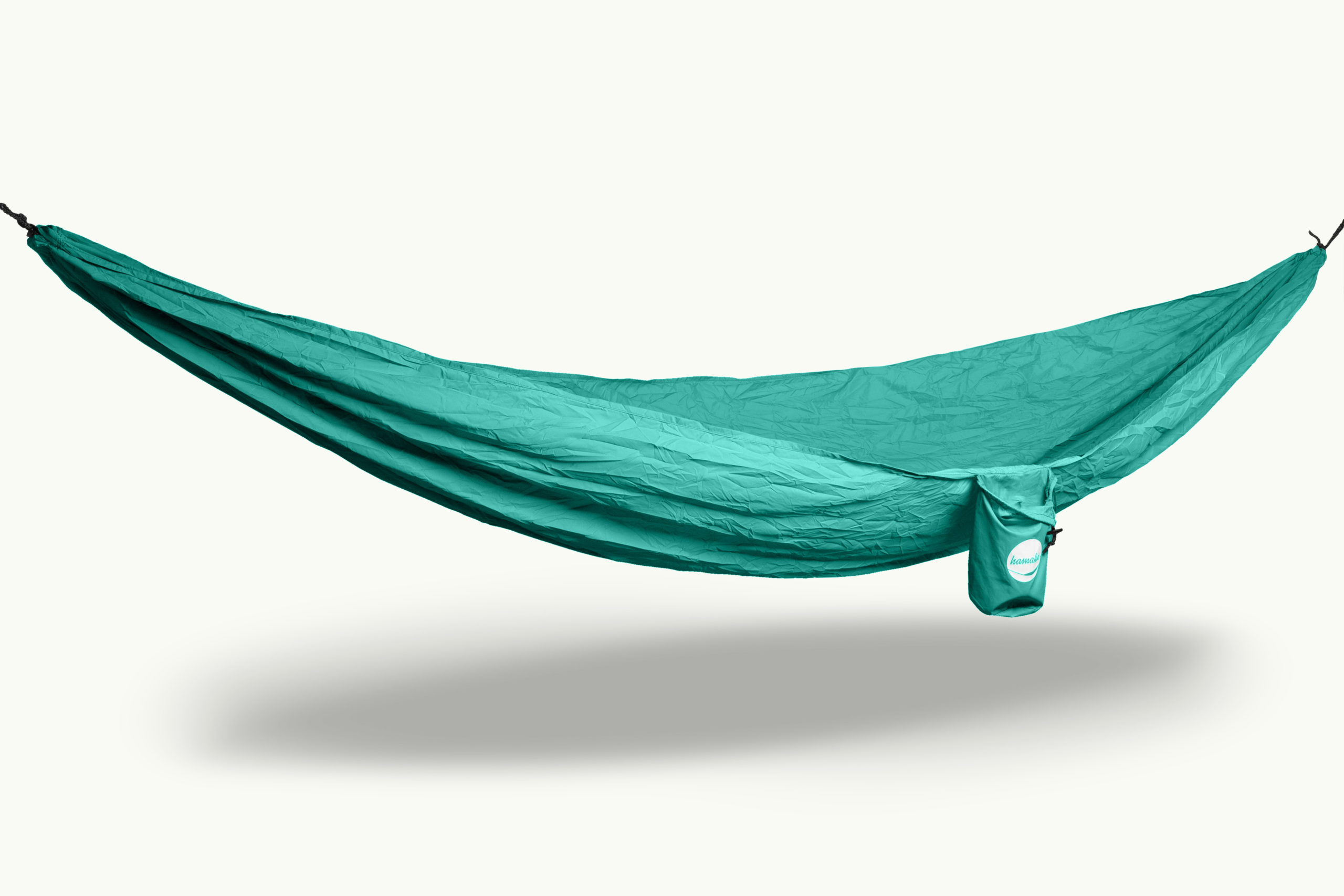 hamaka Ultraleicht-Hängematte im Bündel, Farbe atlantic (türkis-grün)